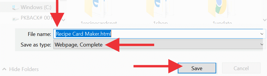 How to save your recipes to your computer?